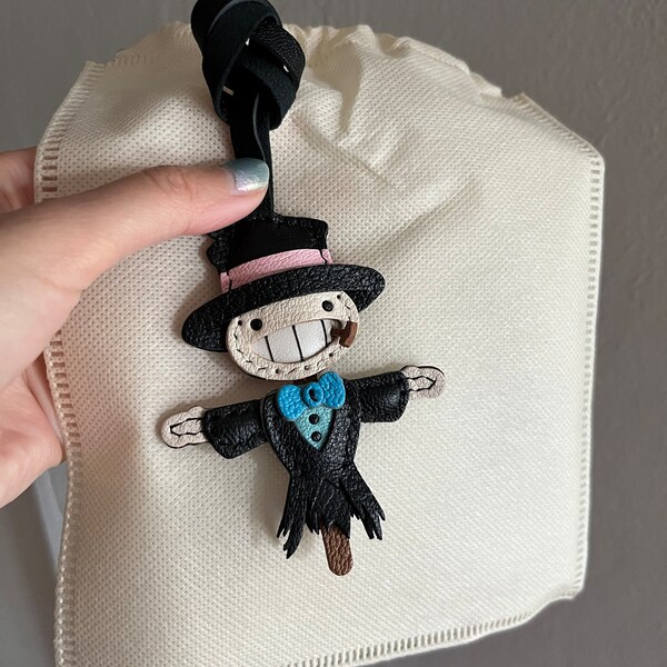 Leather Elf Charm, Handmade Elf Bag Charm, Cute Elf Leather Handbag and ...