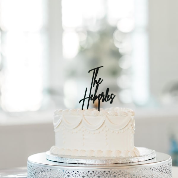 Just Married Cake Topper, Personalized Wedding Cake Topper, Custom Just ...