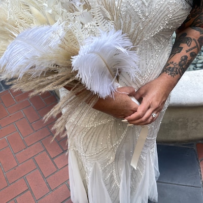 Self-color Pampas Grass Cake Topper Bouquet Flower Cake - Etsy