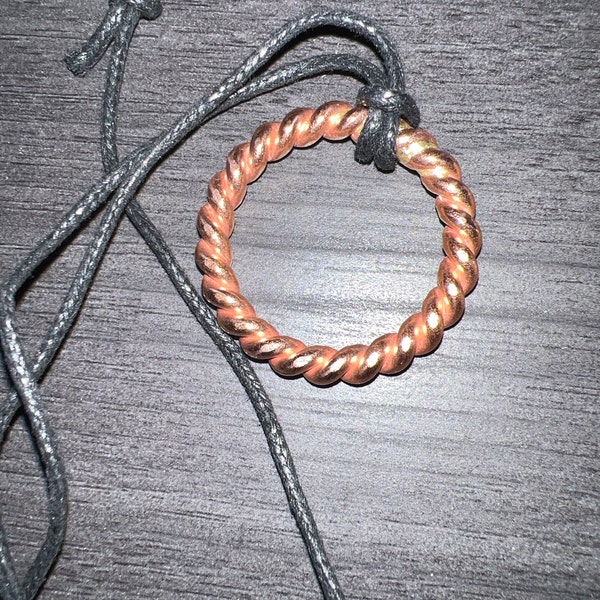 1/8 Empowerment Tensor Ring Pendant - 188mhz Cubit - Pure Copper - Etsy