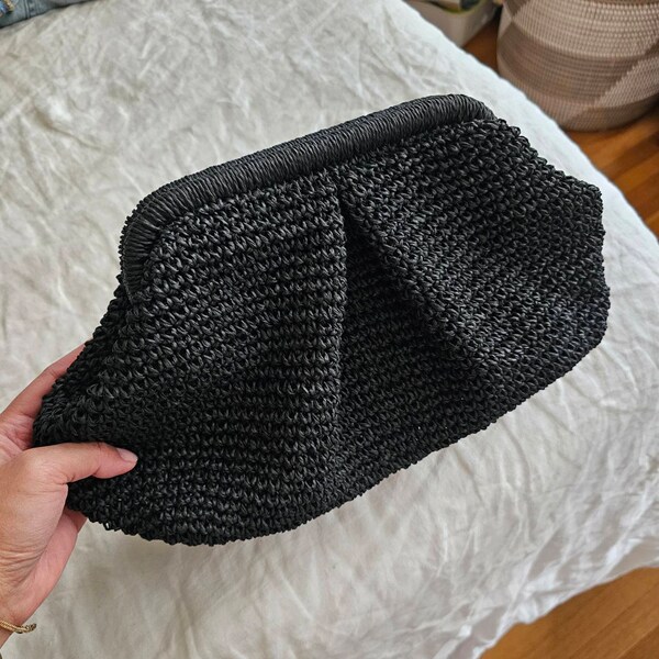 Red Straw Bag, Red Raffia Bag, Red Raffia Clutch, Raffia Woven Bag - Etsy