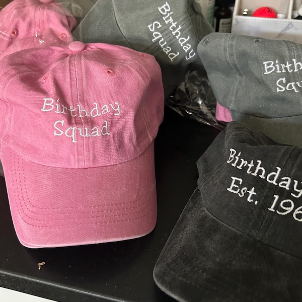 Custom Initials Hats, Embroidered Unisex Hat, Personalized Dad Cap ...