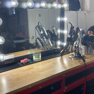 Gold Glitter Vanity Mirror With Lights 32 X 28 | Etsy