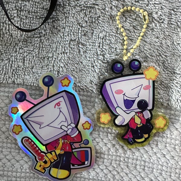 Marx Jester Glittery Acrylic Charm - Etsy