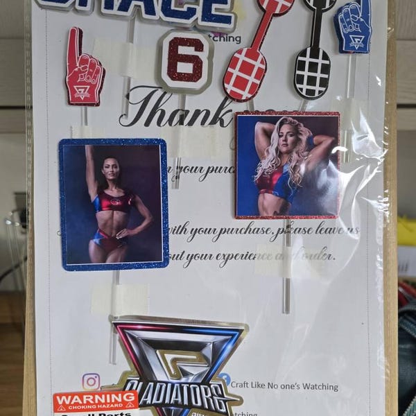 Gladiators Cake Topper Set. - Etsy UK