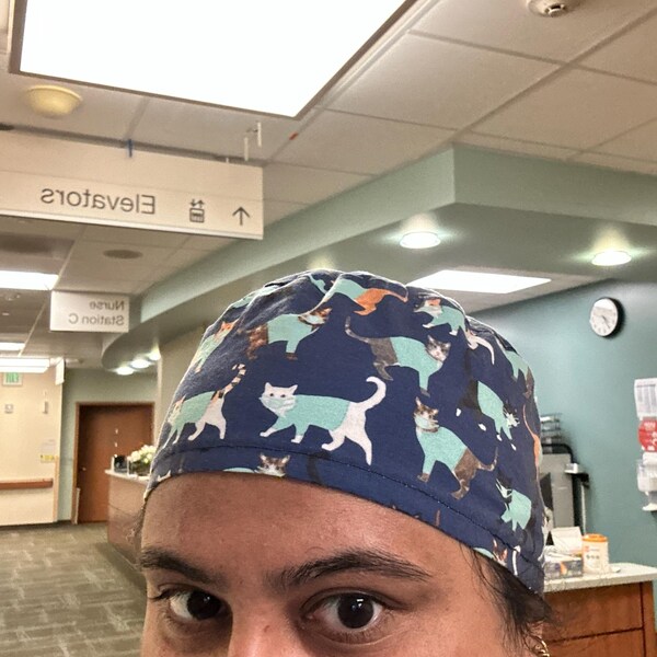 BONES Black White Ortho Orthopedics Skull Scrub Hat Surgery Surgical ...