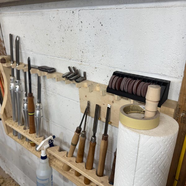 12 Slot Sandpaper Disc Holder | 3 Inch 75mm) | Garage Organization ...