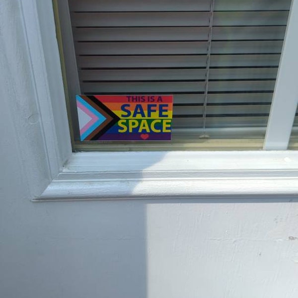 This is a Safe Space Progress Flag LGBTQ POC Transgender Flag - Vibrant ...