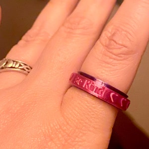 Custom Fidget Ring Spinner Rings Custom Pattern, Color Stim Ring for ...