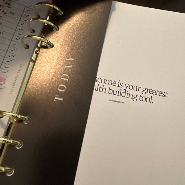 Minimal Planner Page Marker | Black Snap in Today Planner Bookmark for ...