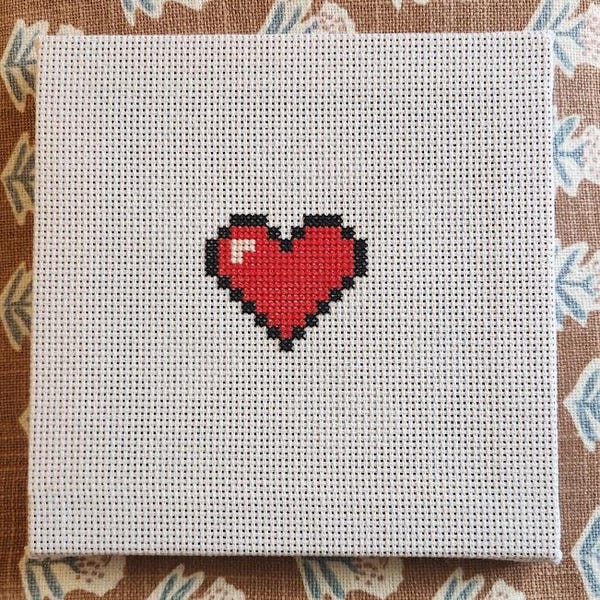 Set of 3 Tiny Heart Cross Stitch Patterns, Small Valentine Crossstitch ...