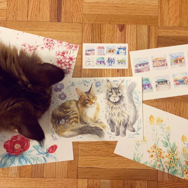 Hand-drawn CHERRY BLOSSOM Mood Tracker Printable Page Bulletjournal ...