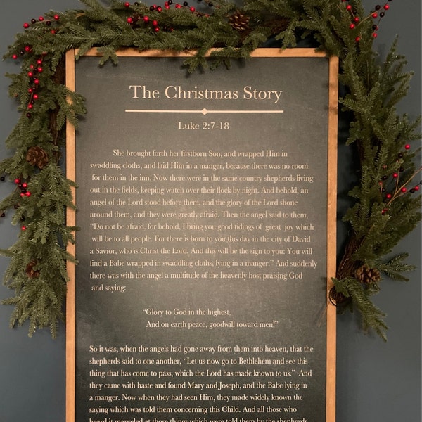 The Christmas Story Sign | Christmas Wood Sign | Holiday Signs | Book ...