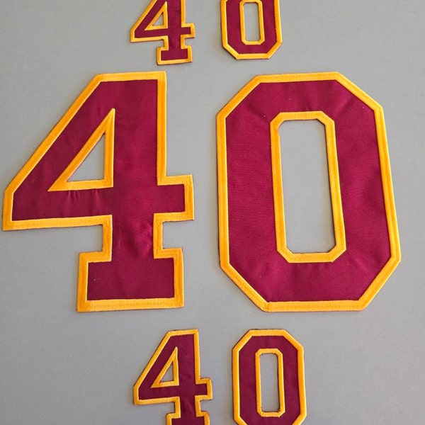 High School Varsity Numbers Patch College Letterman Jacket Embroidered ...