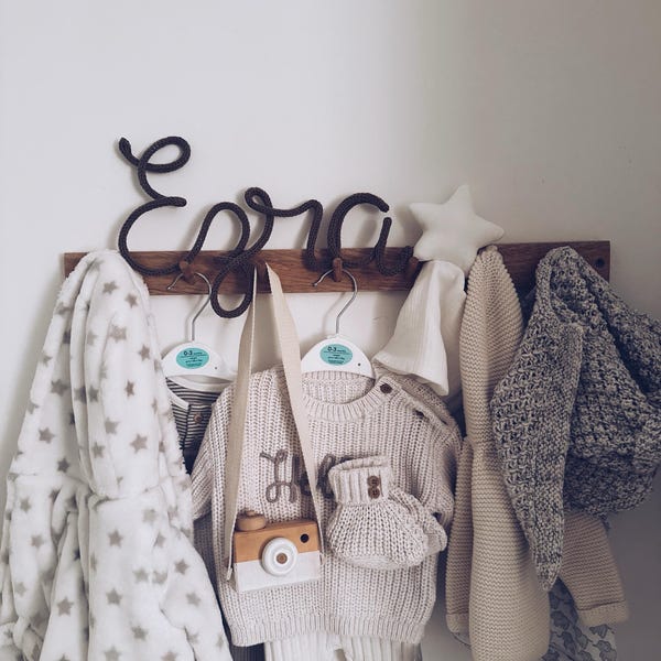 Knitted Name Sign,custom Wire Name,gifts for Kids,rope Words,nursery ...