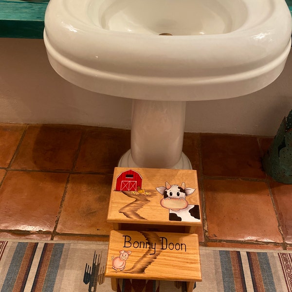 Barn Yard Stool, Step Stool, Kids Step Stool, Farm Stool, Children's ...