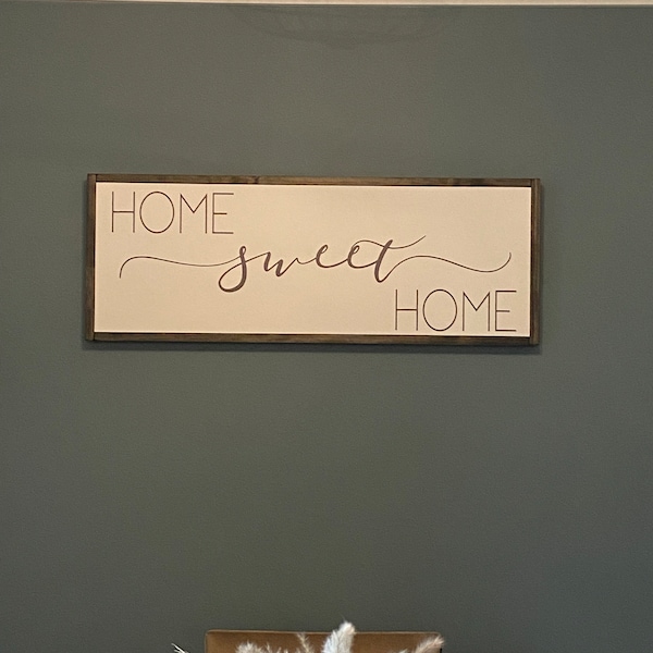 Home Sweet Home Sign | Above Couch Sign | Living Room Signs | Home ...