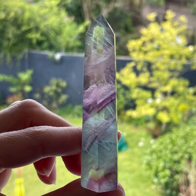 Grade AAA Lemurian Tower With Barcodes and Self-healed Semi-polished ...