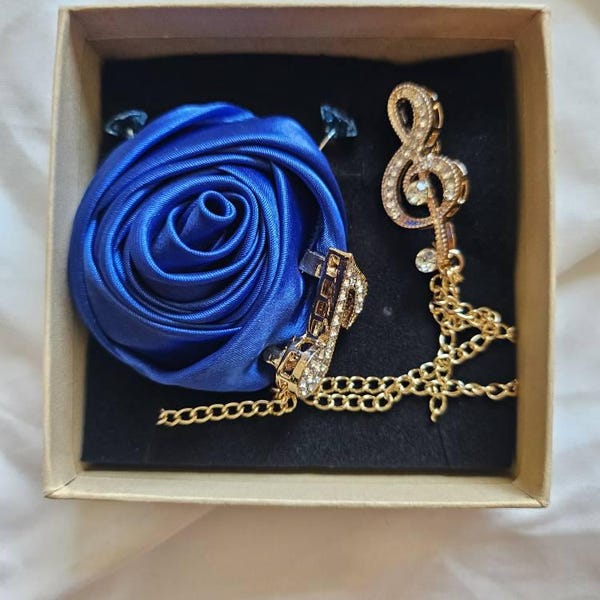 Gold Goth Sword With Triple Chain Satin Rose All Colors Available ...