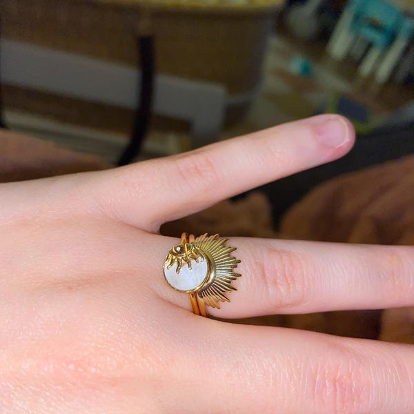 Sun Ring - Rising Sun Ring - Gold Dainty Ring - Spike Ring - Statement ...