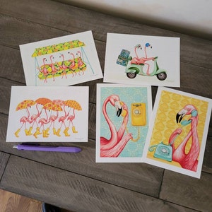 Alphabet Poster, Alphabet Print, Alphabet Artwork, Pink Flamingo ...