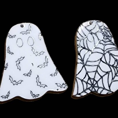 Little Clear Ghost Dangle Earrings, Digital Laser File, Svg, Glowforge ...