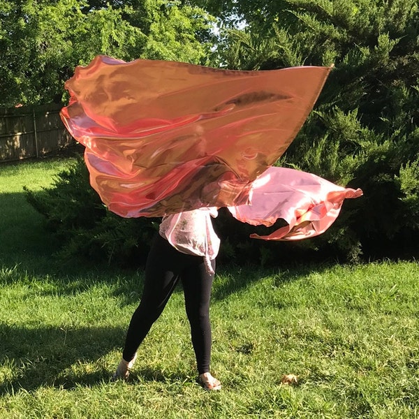 Rose Gold 'refiner's Fire' Metallic Flowy Worship Dance Banner Praise ...