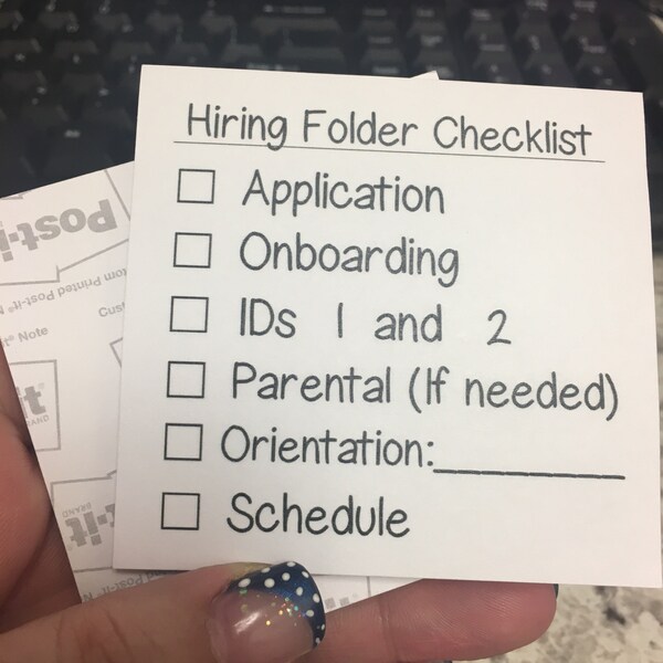 Custom Checklist Sticky Notes // Organization 3x3 Stick Notes, Check ...