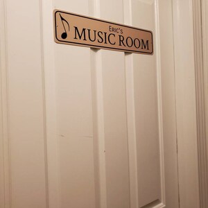 Music Room Sign, Music Note Decor, Gift for Musician, Singer Name Sign ...