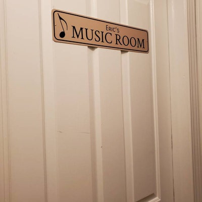 Music Room Sign, Music Note Decor, Gift for Musician, Singer Name Sign ...