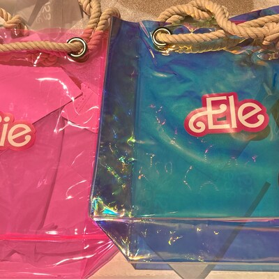 Custom Pool Party Tote Bag, Malibu Doll Favors, Cleartote Bag ...