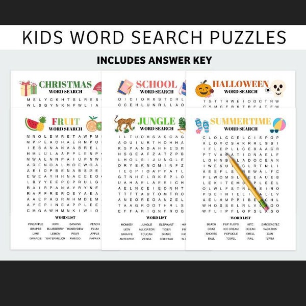 Printable Word Search | Kids Puzzles | Kids Activities | Word Search ...