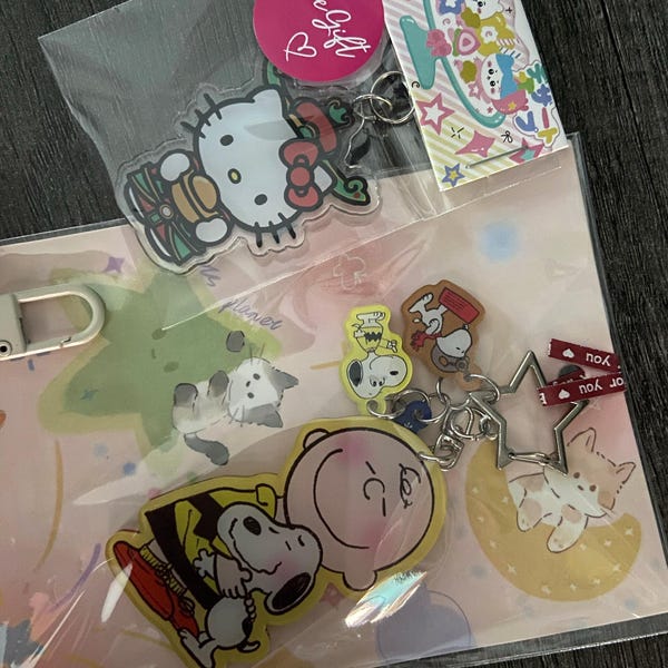 Labubu Popmart Double Sided Acrylic Phone Charm Keychain Bagcharm - Etsy