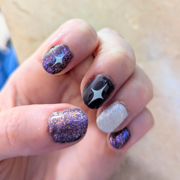 Periwinkle Blue With Violet Iridescence | Blossoming Holographic Baby ...