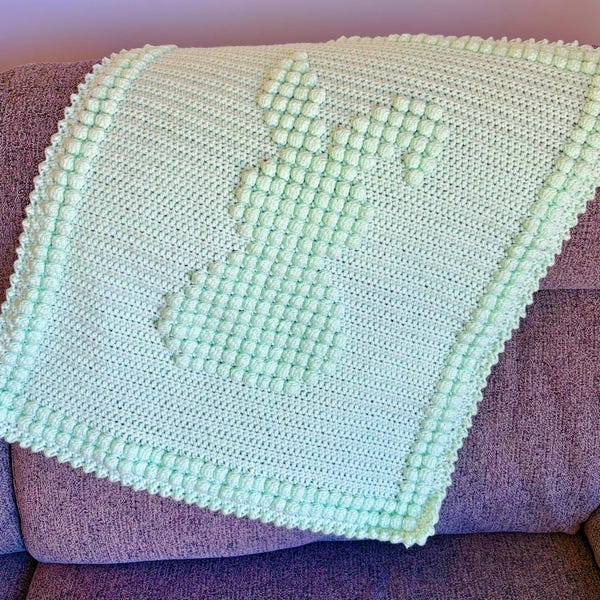 BUNNY BOBBLE BLANKET Crochet Pattern, Easy and Quick to Crochet, 4 Page ...