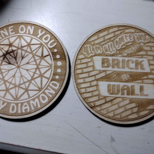 Super Mario Bros Wooden Coasters Set - Geek Gift - Gamer Collectibles ...