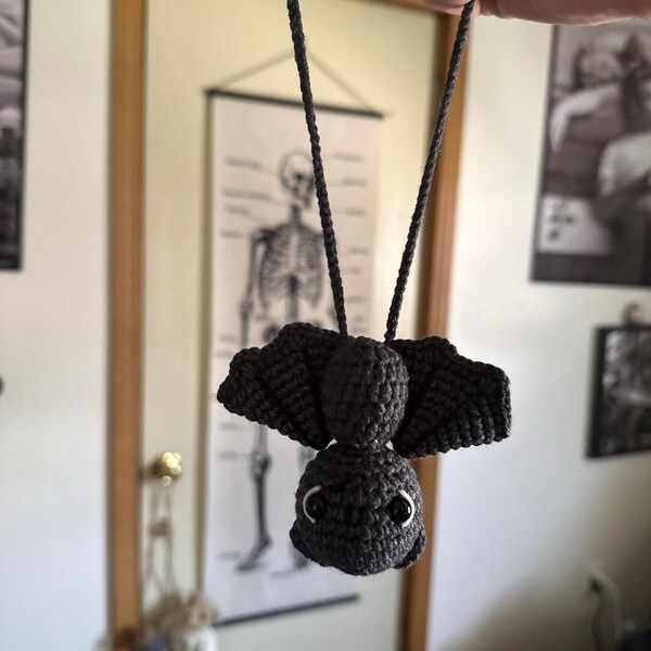 Goth Car Accessory Bat Plush Rear View Mirror Accessory for Women, Men ...