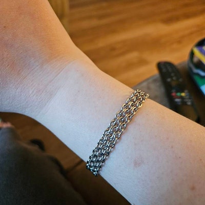 Stainless Steel Lock & Key Toggle Necklace Non Tarnish Dangling Padlock ...