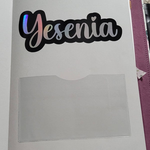 Layered Outline Custom Name Decal, Name Vinyl Decal,holographic Name ...