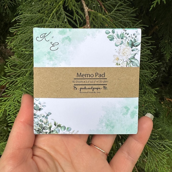 Personalized Minimalist Memo Pads, Custom Gifts For, Him, Her, Journal ...