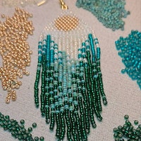 Starry Night Brick Stitch Pattern, Van Gogh Earring Pattern, Seed Bead ...