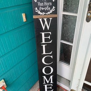 Front Porch Welcome Sign 5 Foot Welcome Sign 4 Foot Welcome Sign Rustic ...