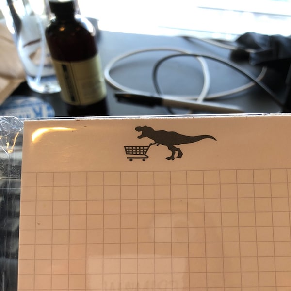 Dinosaur Notepads - Letterpress Notepad - Grocery Shopping List - Etsy