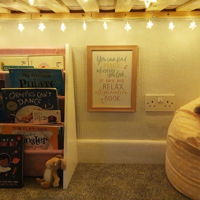 Rainbow Coloured Magic Reading Corner / Nursery Book Wall - Etsy