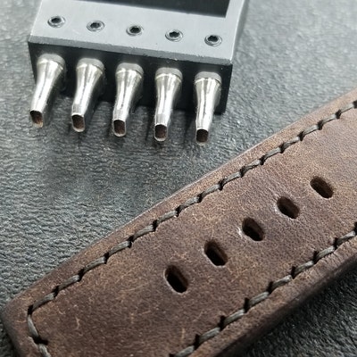 Watch Strap Punch Tool black Oval Punch 5 Prongs 6.35mm Spacing ...