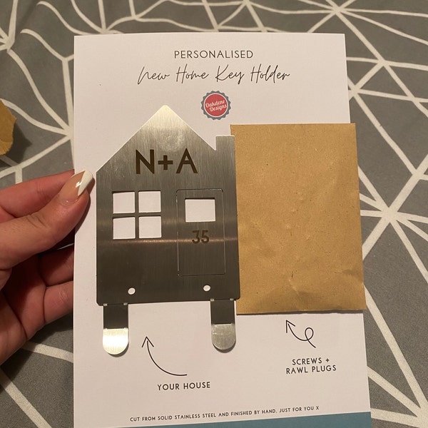 Personalised New Home Couples Key Holder - Etsy