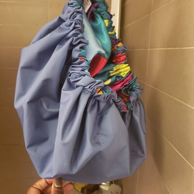 Satin Lined Shower Bonnet Shower Cap-extra Large Jumbo XLG Bath Spa Cap ...