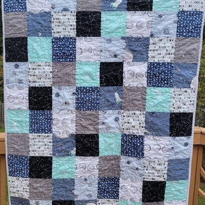 Big Block Quilt Pattern Modern Mosaic Big and Tall Fat - Etsy