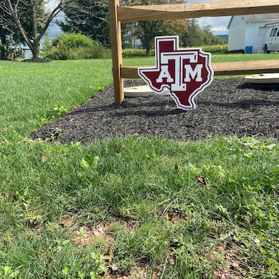 Texas A&M Yard Sign Texas Shape - Etsy