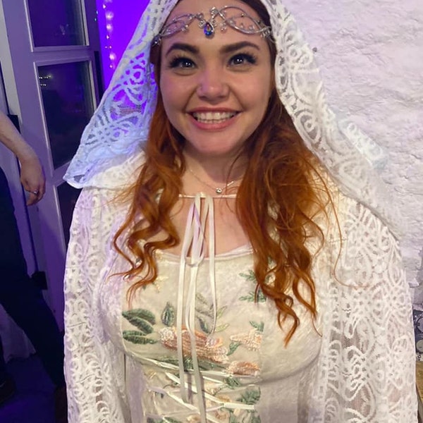 Celtic Ivory Boho Fey Meadow Medieval Renaissance Pagan Handfasting ...